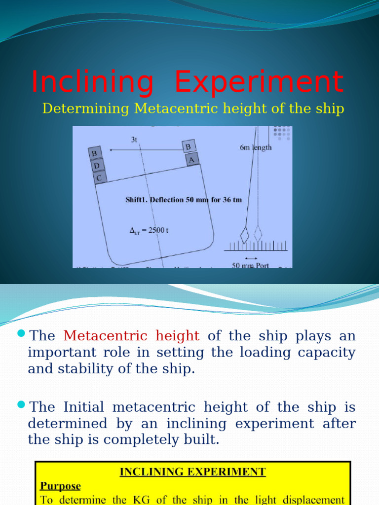 Inclining Experiment For Ship Stability Pdf