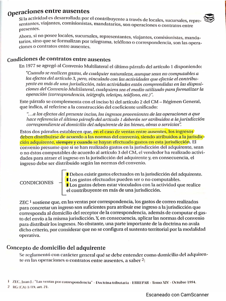CM Operaciones Entre Ausentes | PDF