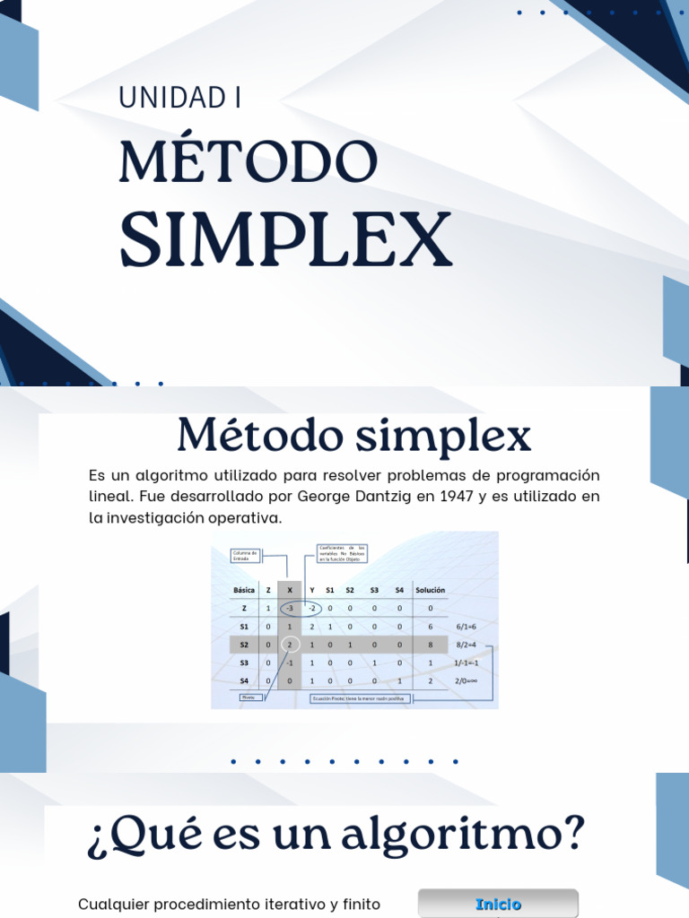Método Simplex | PDF | Programación lineal | Matemáticas De La Computación