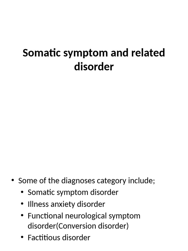 Understanding Somatic Symptom Disorders | PDF | Mental Disorder | Anxiety