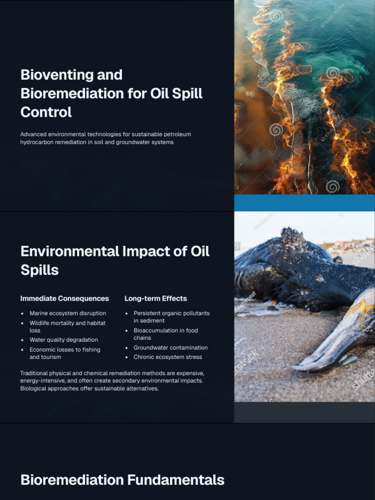 Bioventing and Bioremediation For Oil Spill Control | PDF ...