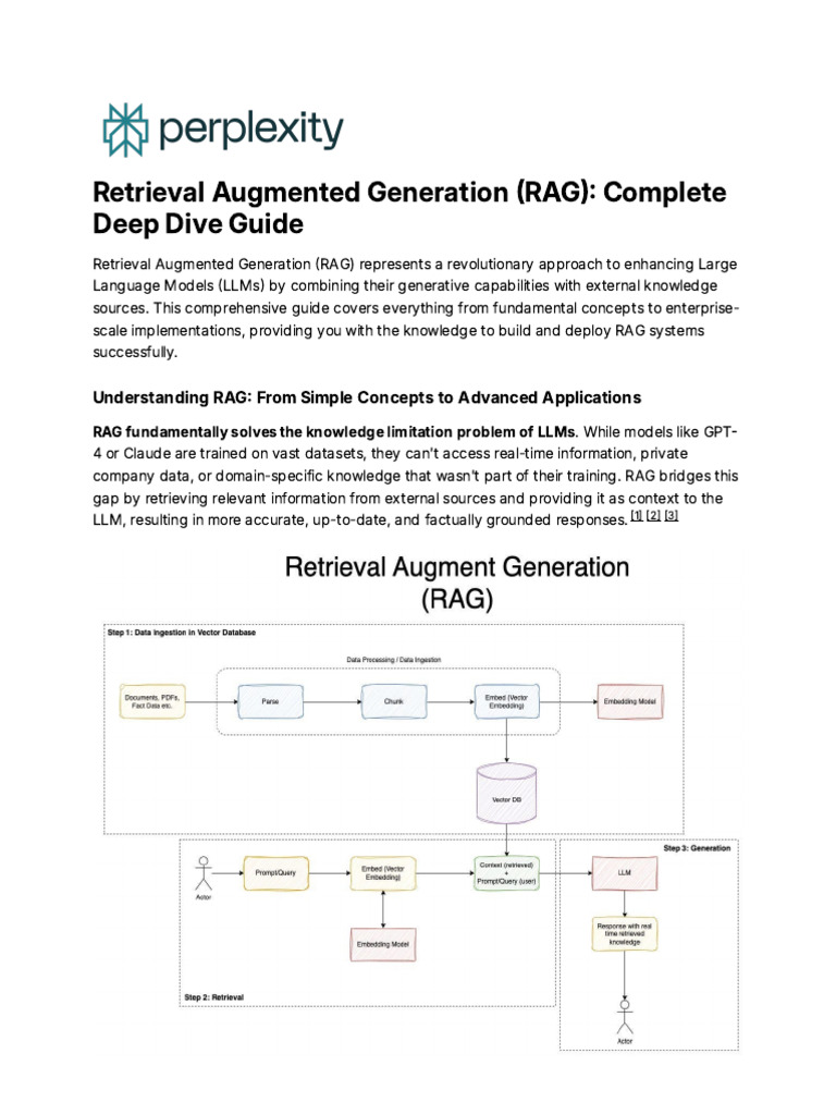 Retrieval Augmented Generation (RAG) - Complete Dee | PDF | Cloud Computing | Databases