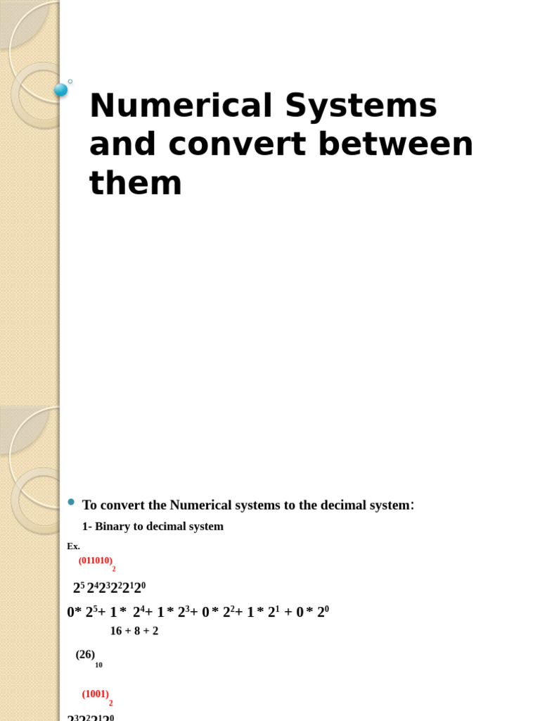 14.Lec.numerical Systems and Convert Between Them | PDF