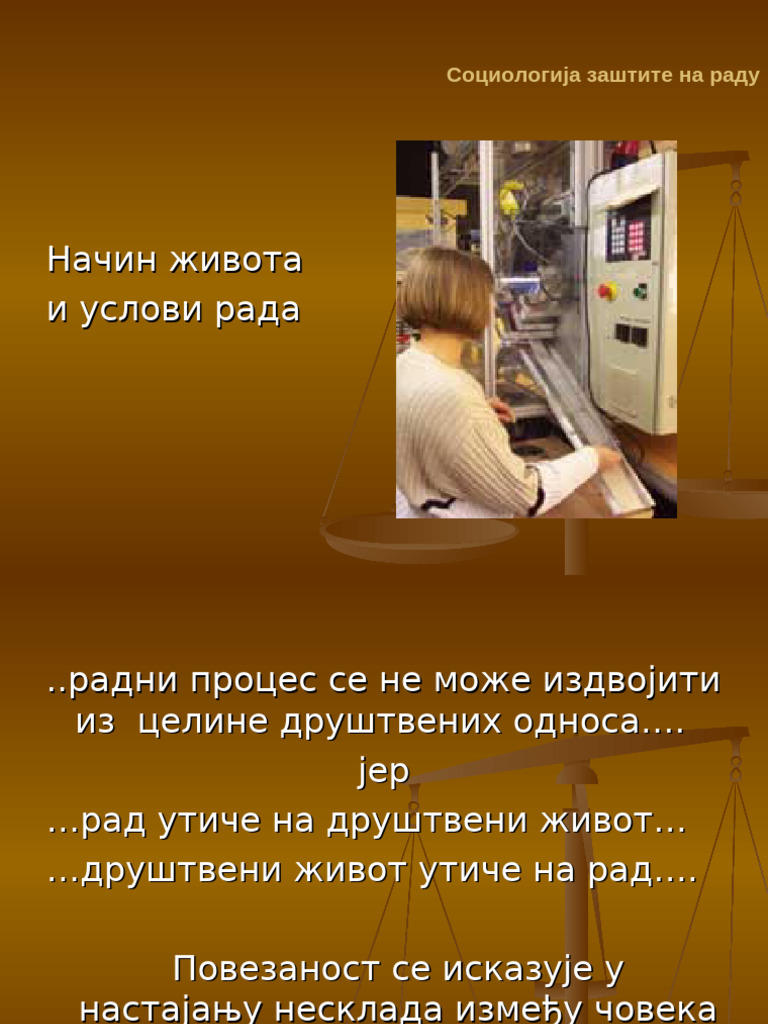 Zivot Izvan Rada I Bezbedni Uslovi Rada | PDF