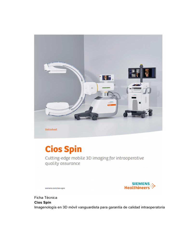 Ficha Técnica del Cios Spin 3D | PDF | Imagenes medicas | USB