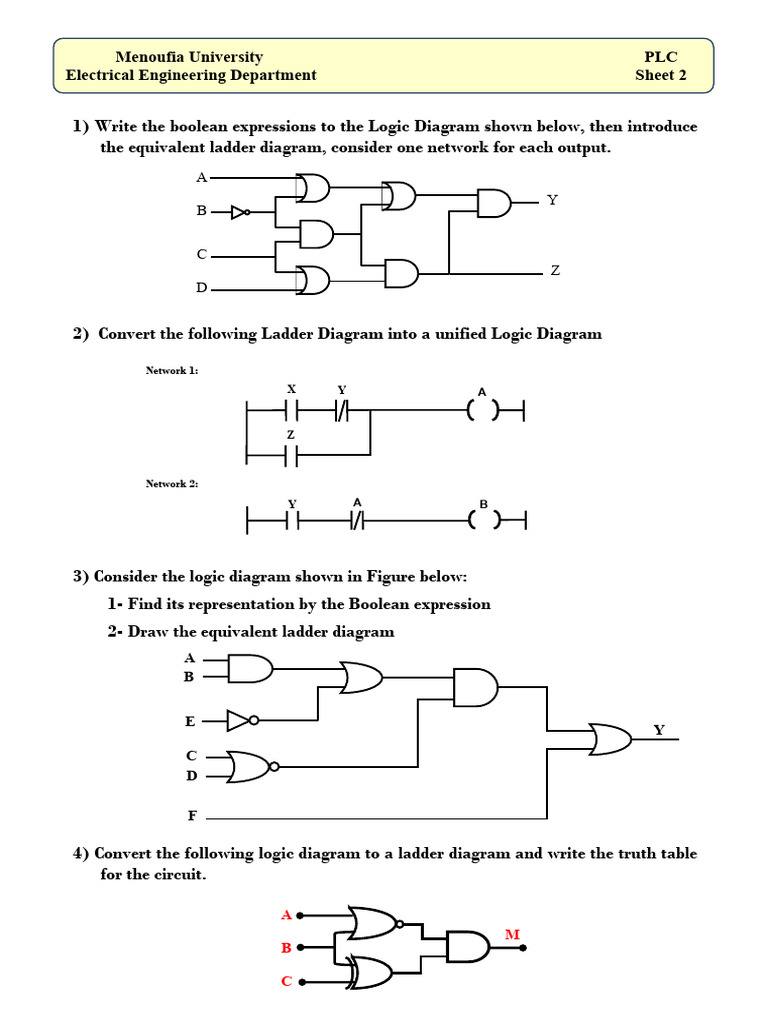 Logic and Ladder Diagram Conversions | PDF