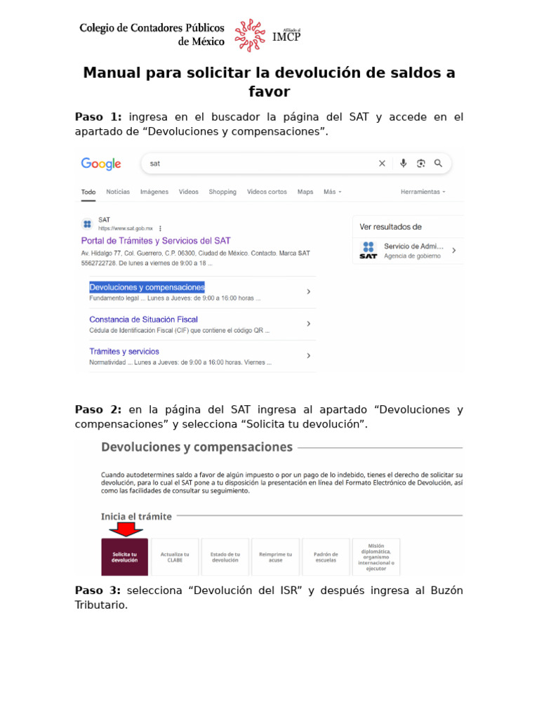 Manual para Solicitar Una Devolucion | PDF