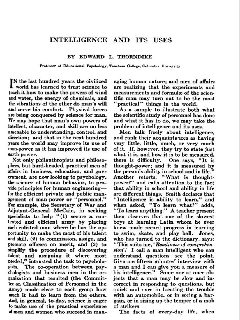 Thorndike 1920 | PDF