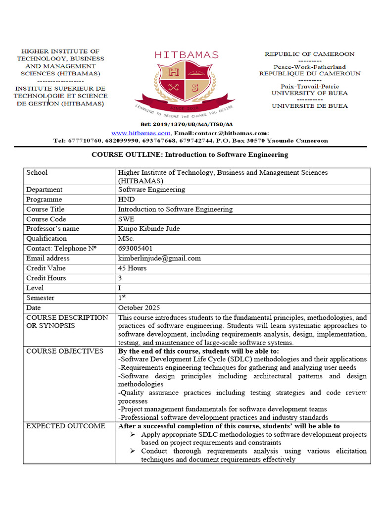 Software Engineering Syllabus | PDF | Software Development Process | Software