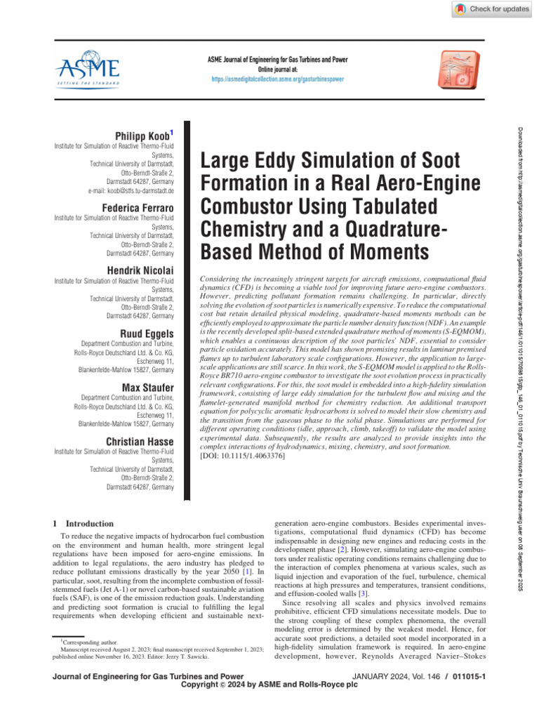Large Eddy Simulation of Soot Formation in A Real Aero-Engine Combustor ...