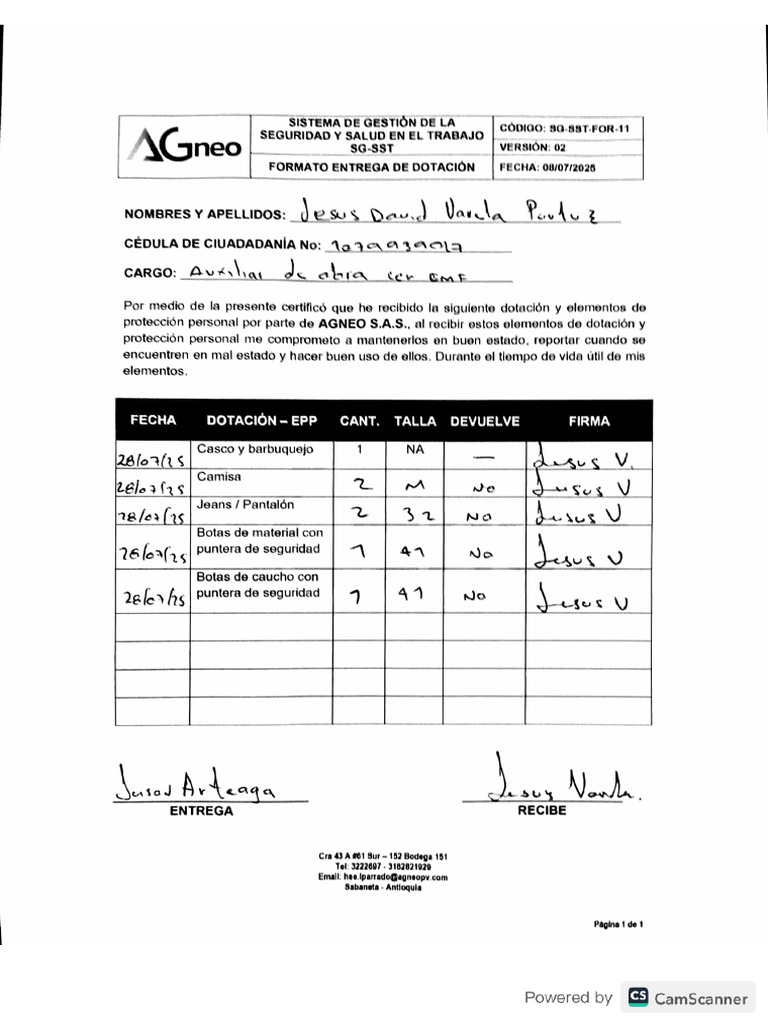 Dotación Jesus Varela | PDF