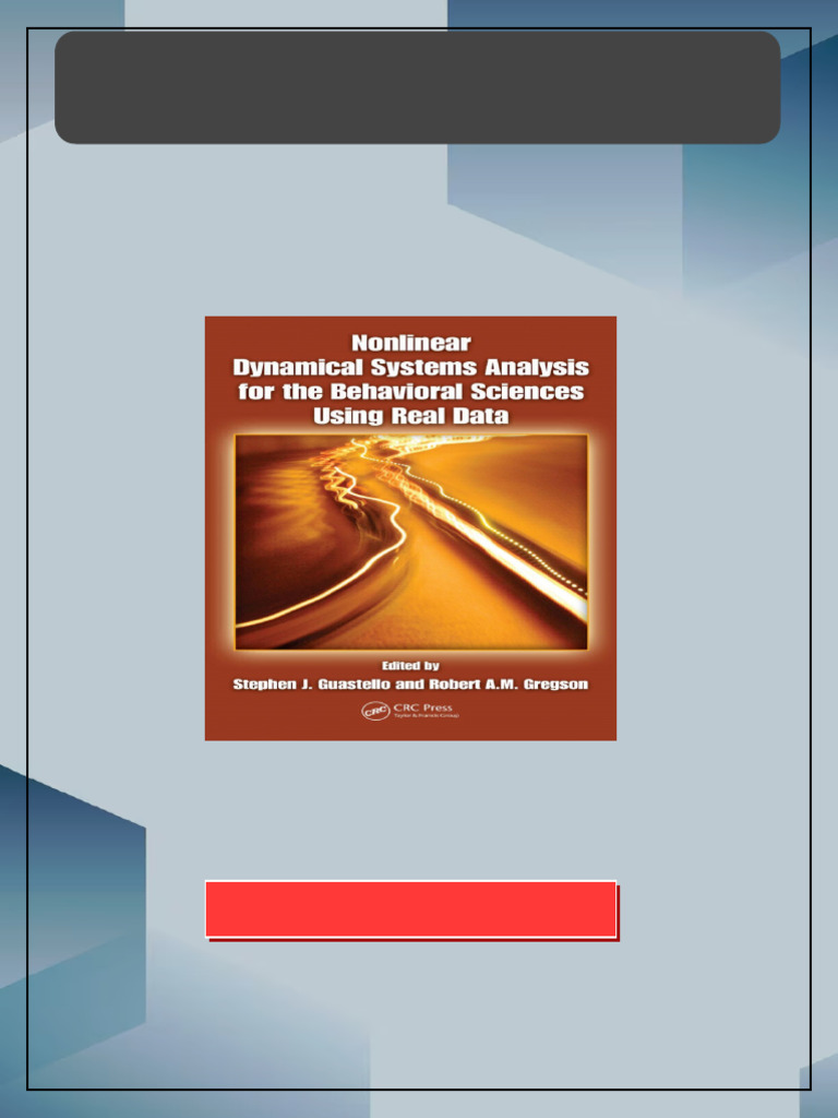 Nonlinear Dynamical Systems Analysis For The Behavioral Sciences Using ...