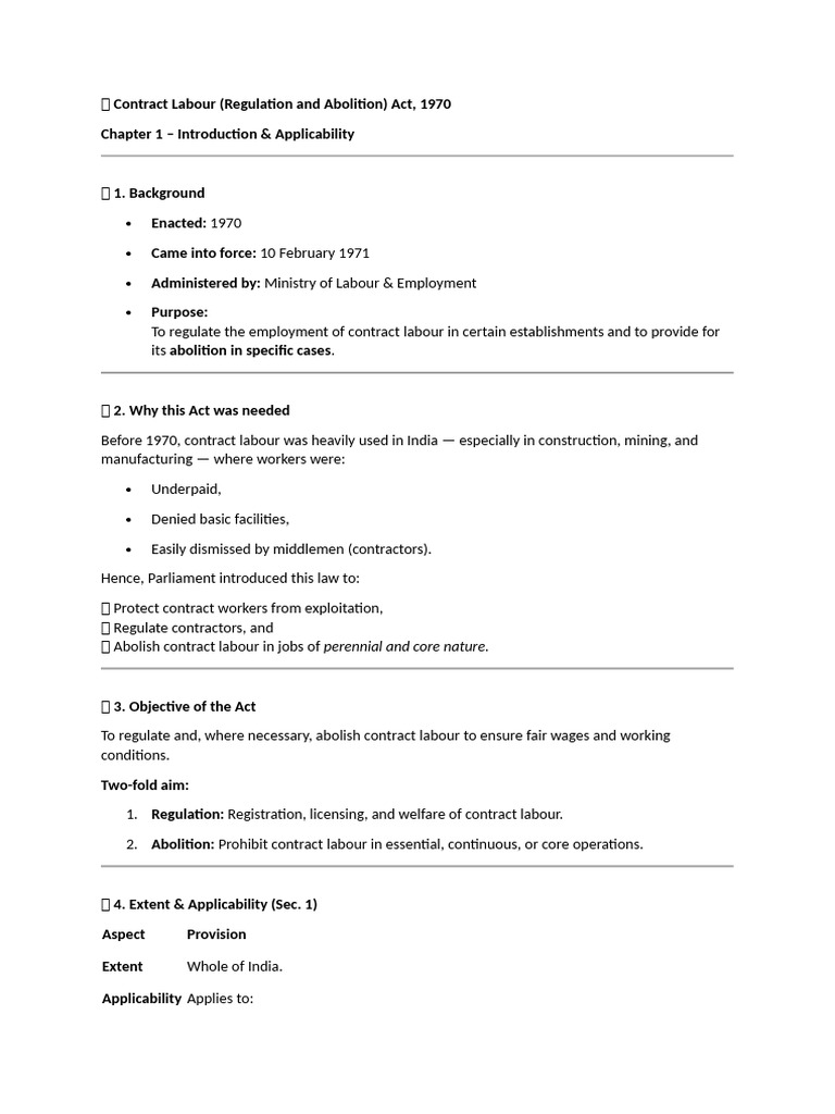 ? Contract Labour | PDF | Employment | Labor Relations