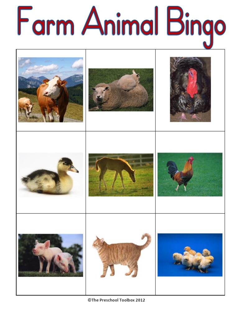 Farm Animal Bingo | PDF