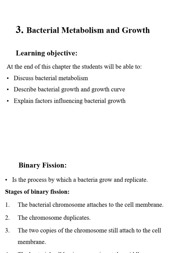 Day 2. Bacterial Metabolism and Growth | PDF | Cellular Respiration | Dna
