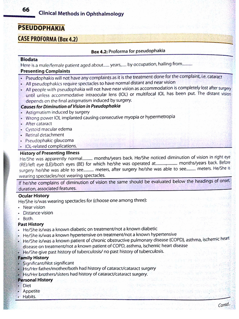 Pseudophakia 1 | PDF
