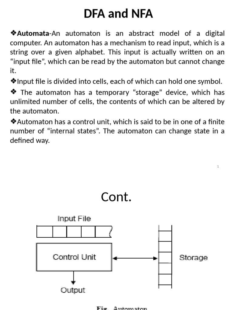 Topic 2-Lecture 1& 2 - DFA and NFA | PDF | Automata Theory ...