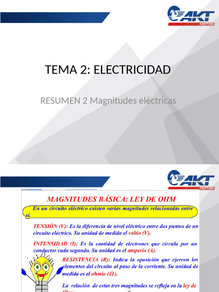 Resumen 2 Magnitudes Electricas | PDF | Resistor | Corriente eléctrica