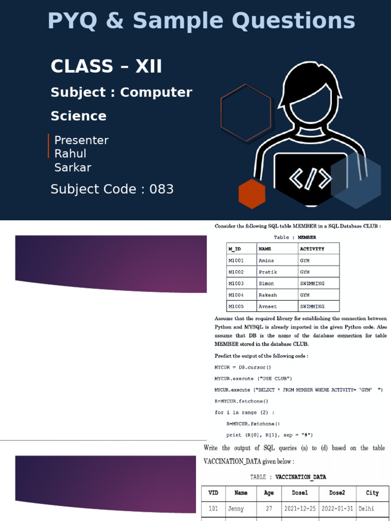 Class - Xii Cs Pyq | PDF
