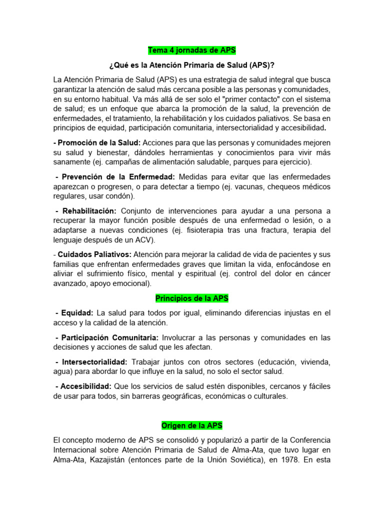 Tema 4 Jornadas de APS | PDF | Cuidado de la salud | Medicina