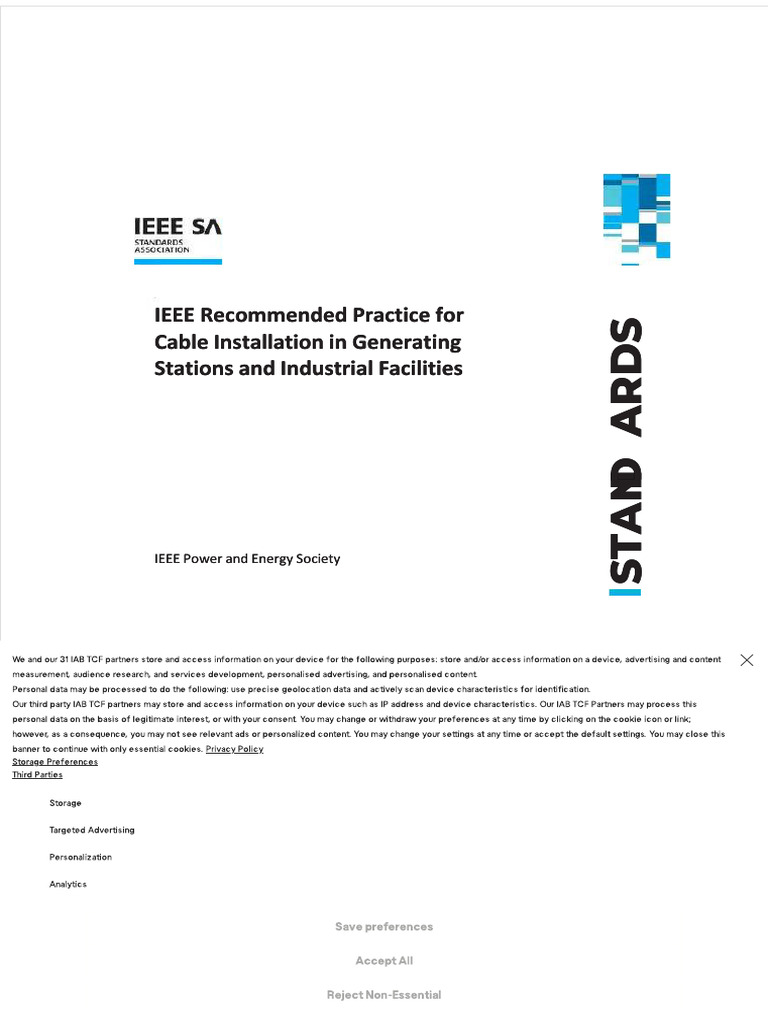 PDF Ieee 1185 2019 Practice For Cable Installation in Generating ...