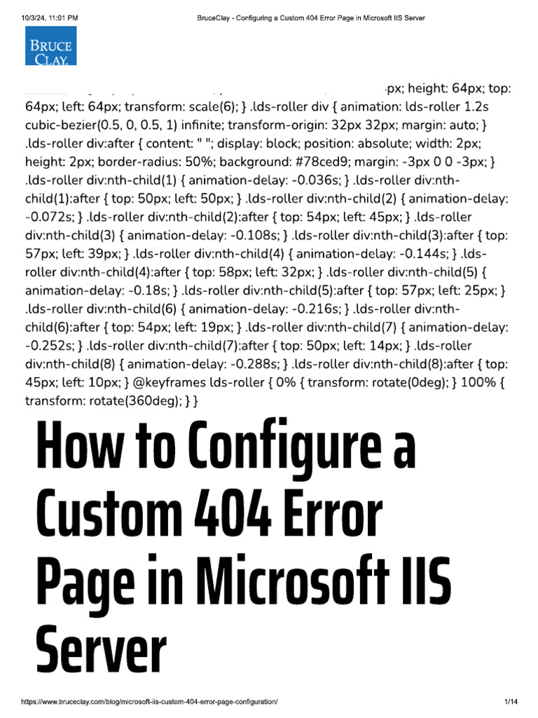 Custom Error Page | PDF
