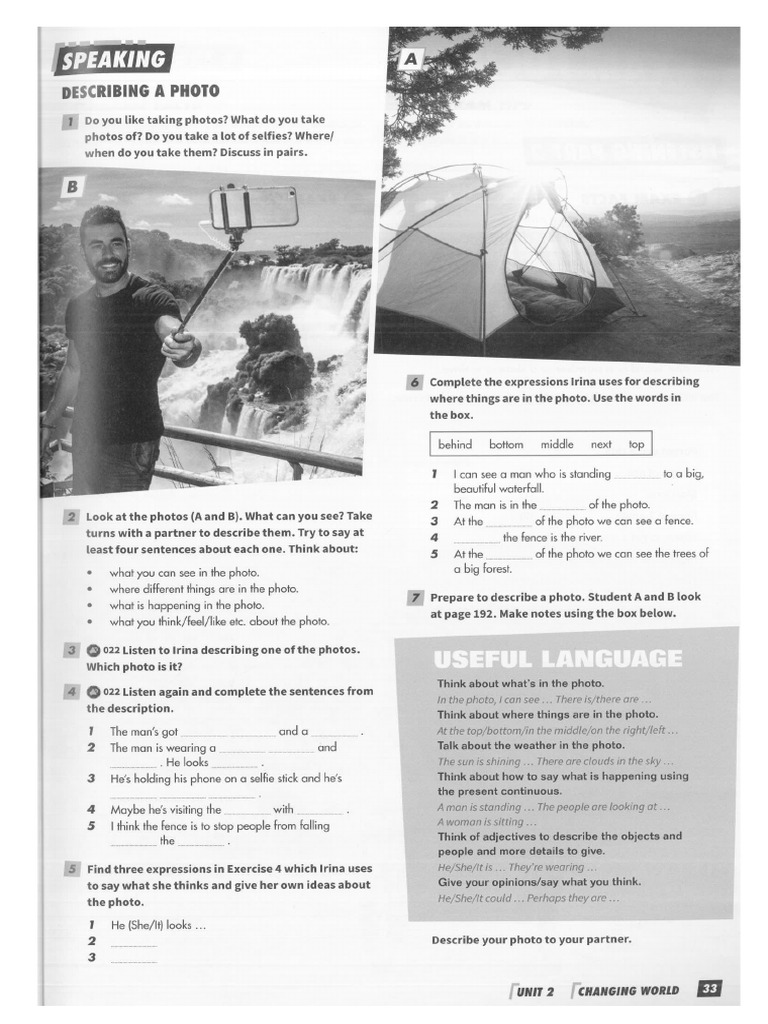 Describing Photo Vocab | PDF