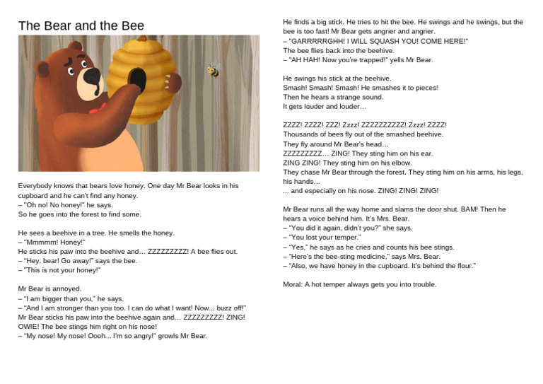 The Bear and the Bee | PDF | Domesticated Animals | Apoidea