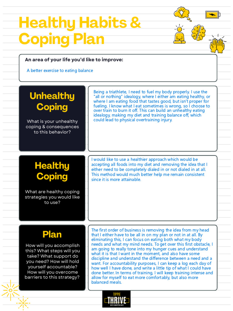 Healthy Habits & Coping Plan-Assignment | PDF | Disciplines ...