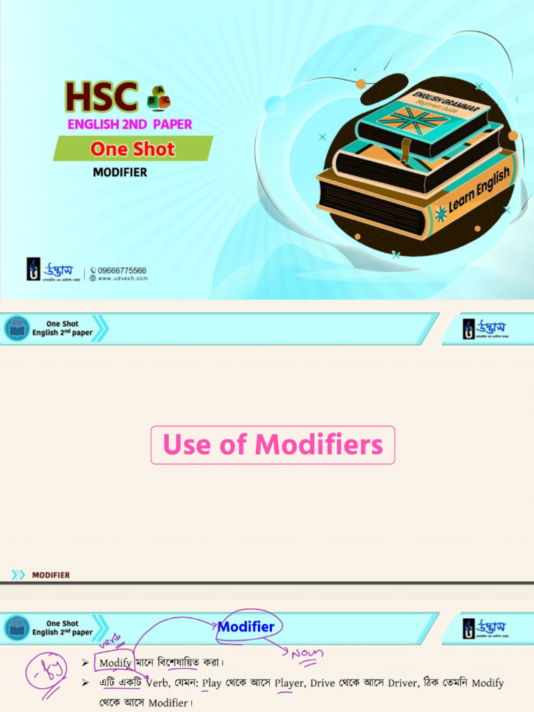 One Shot English 2nd Paper (Modifier) (1) - Invert | PDF