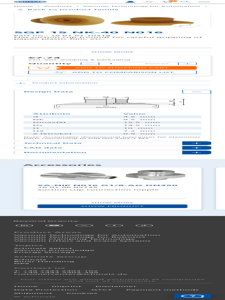SGP 15 NK-40 N016 Vacuum Components | PDF