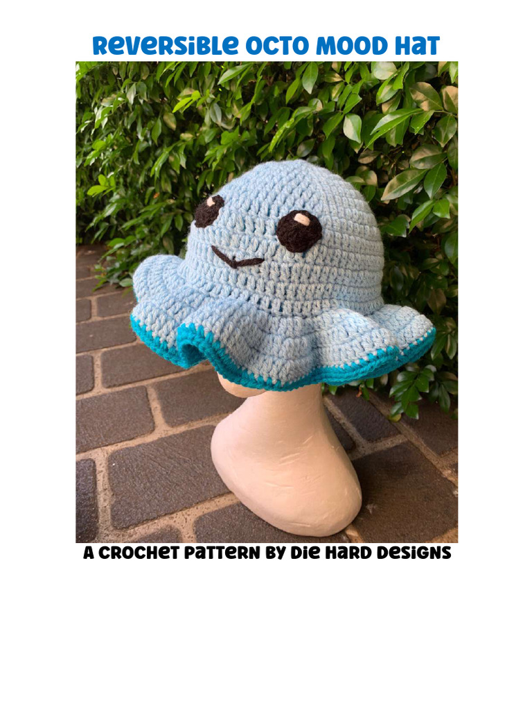 Reversible Octopus Bucket Hat | PDF | Crochet | Textile Arts