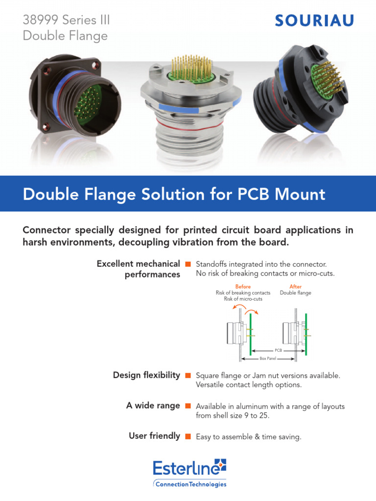 Double Flange PCB Connector Solutions | PDF | Electrical Connector ...