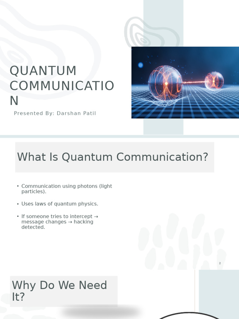Quantum Communication Explained: Security & Future | PDF