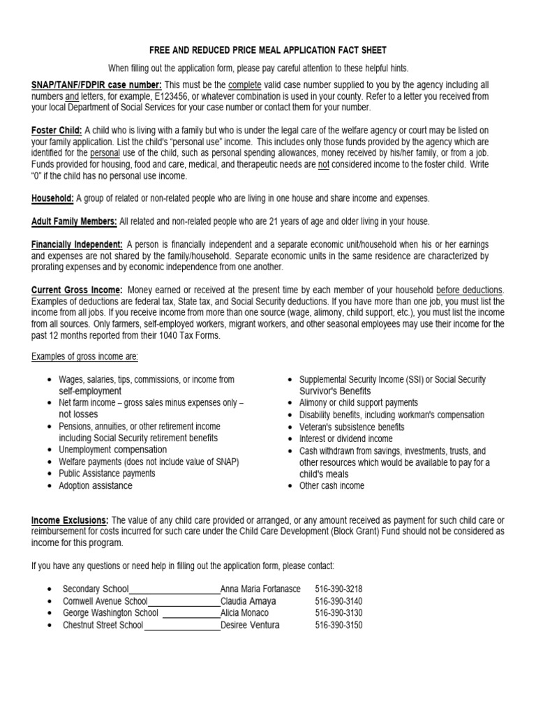 2023-24 Application Fact Sheet English | PDF | Income | Social Security ...