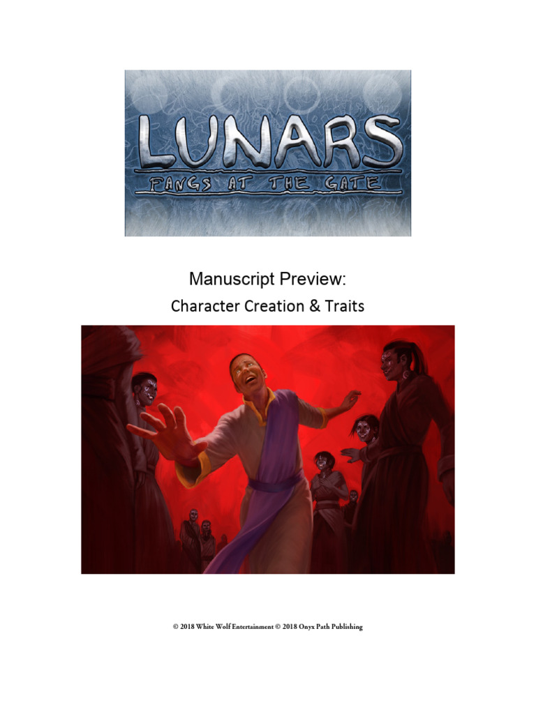 Lunars-Fangs at The Gate Manuscript Preview 2 | PDF | Senses