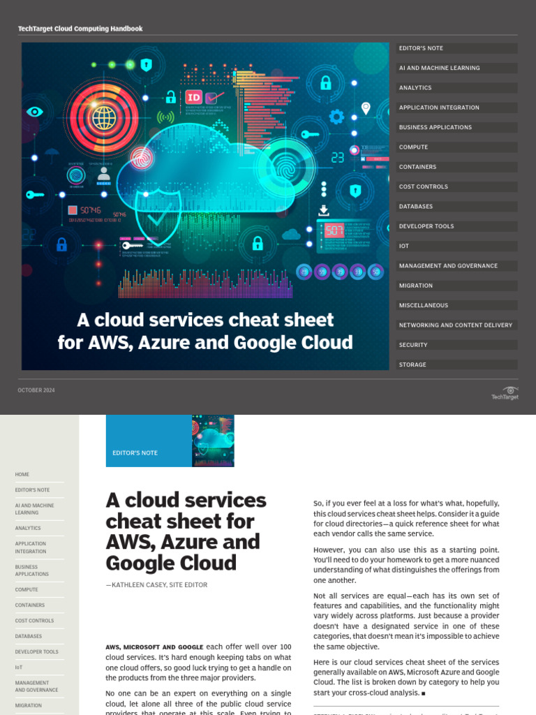 Cloud Services Cheat Sheet 2024 | PDF | Microsoft Azure | Amazon Web Services