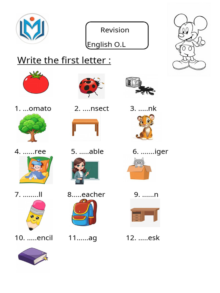 English Vocabulary Revision Exercise | PDF