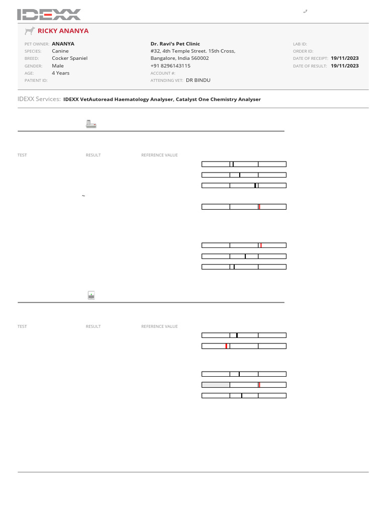 Cocker Spaniel Test Results Summary | PDF
