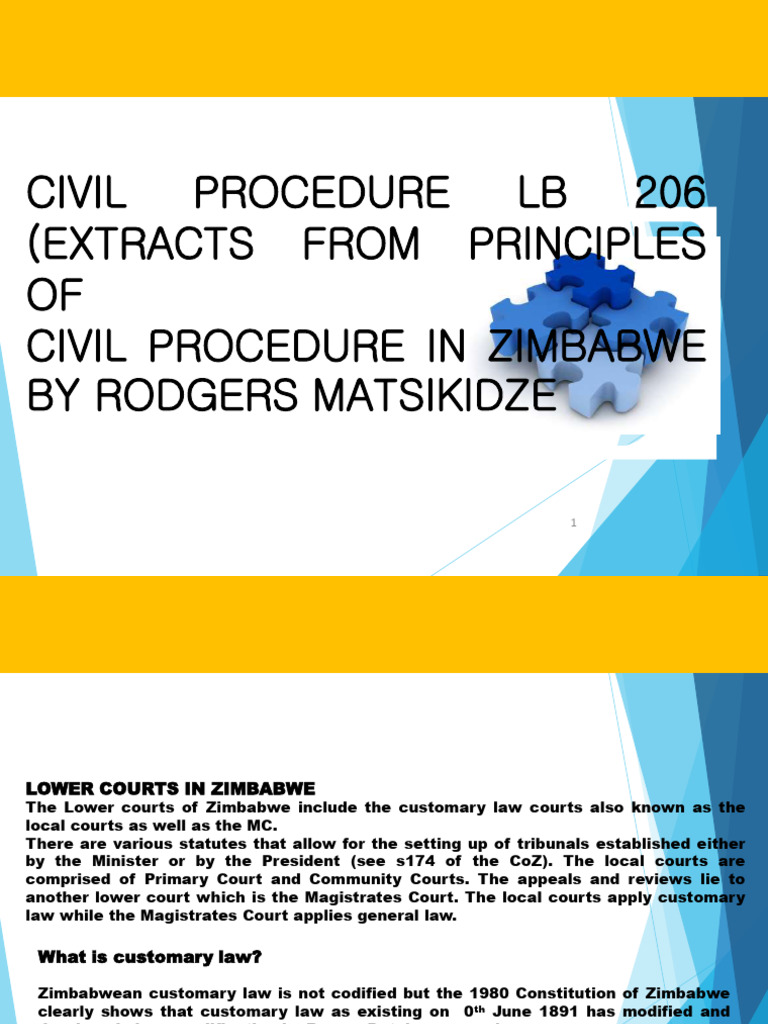 Zimbabwe Civil Procedure Overview | PDF | Default Judgment | Judgment (Law)