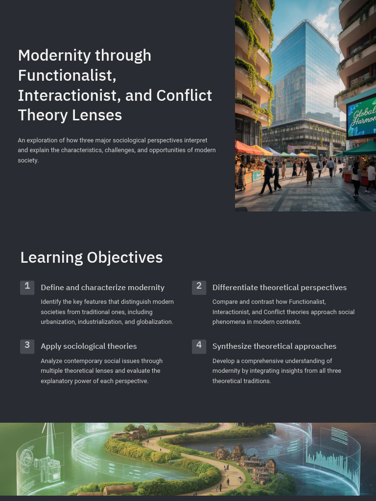 2modernity Through Functionalist Interactionist and Conflict Theory ...
