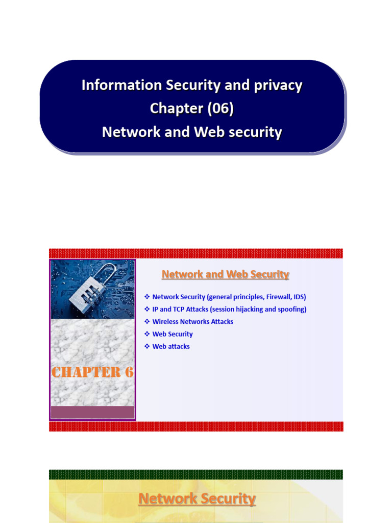 Ch06-Network and Web Security | PDF | Transmission Control Protocol | Proxy Server