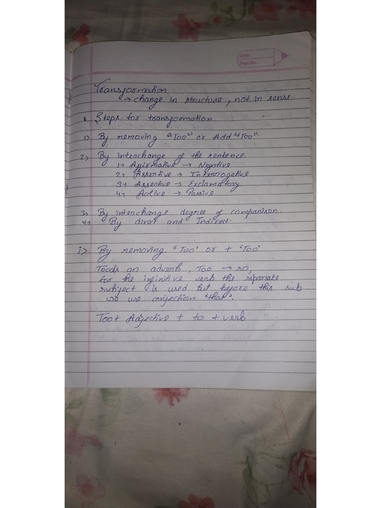 Note Making Grammar Syllabus | PDF