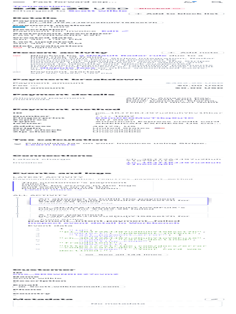 Transactions - Fast Forward Experiences LLC - Stripe | PDF | Payments ...