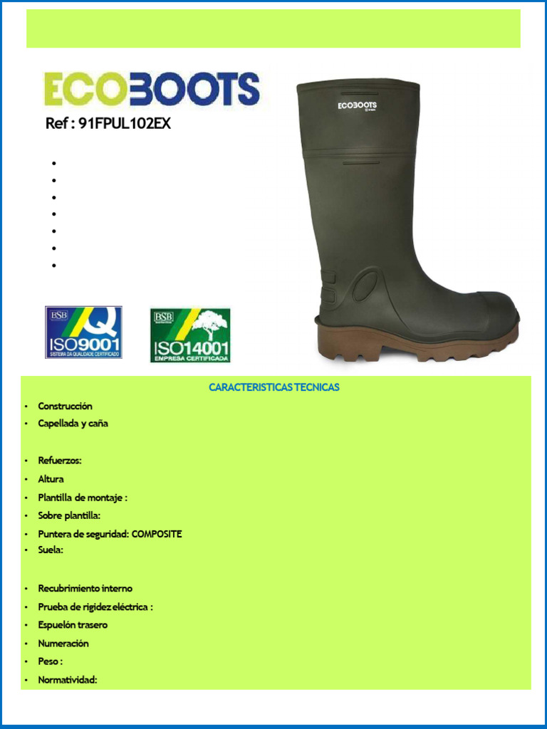 Ficha Ecoboots CPL | PDF