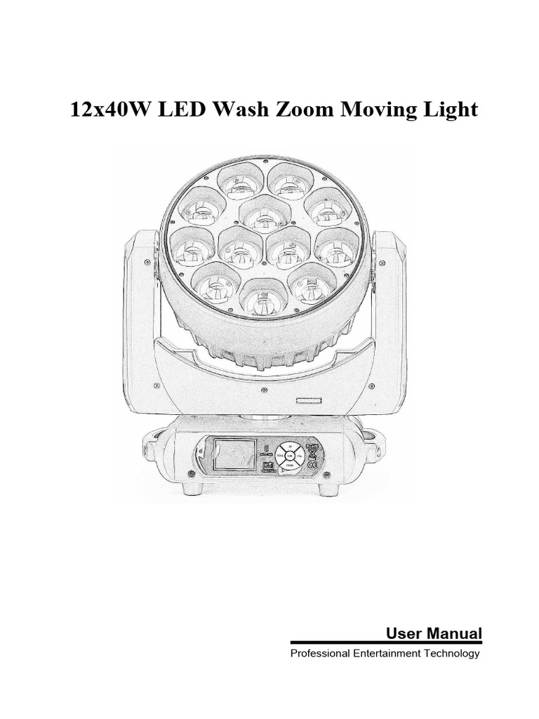 12x40W LED Wash Zoom Light Manual | PDF | Electrical Engineering ...