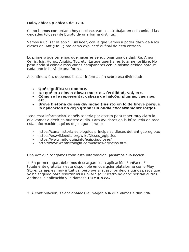 Proyecto Sobre Los Dioses Egipcios | PDF | Deidades | Horus