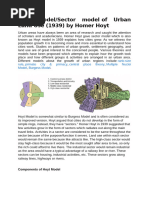 Hoyt Sector Model of Urban Land Use | PDF | Urban Planning | Urbanization