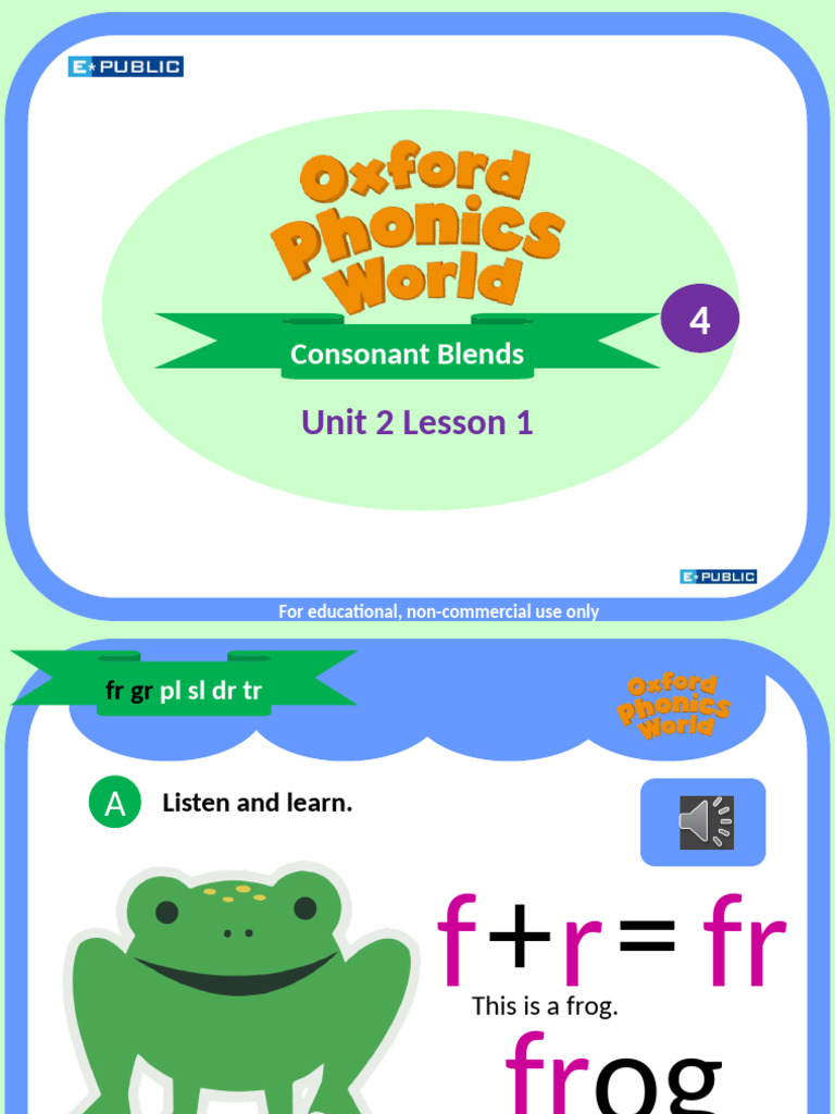 Consonant Blends Learning Activities | PDF