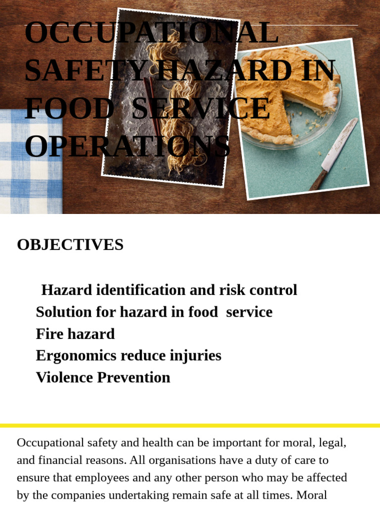 Food Service Occupational Safety Hazards | PDF | Occupational Safety ...